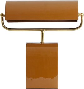 Oranžová kovová stolní lampa (výška 38 cm) Cardona – Light &amp; Living