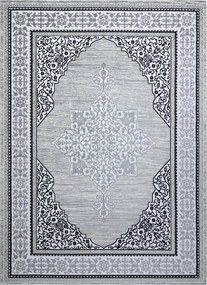 Dywany Łuszczów, AKCE: 80x150 cm Kusový koberec Gloss 8490 52 Ornament ivory/grey, šedá, chodba / předsíň