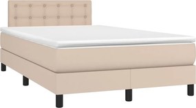 Box spring postel s matrací cappuccino 120x200 cm umělá kůže 3141118