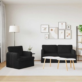 Set pohovek 2 ks Černá textil 3407562