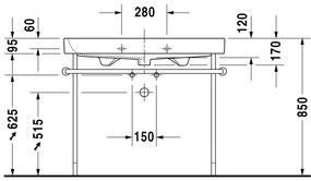 Duravit Happy D.2 - umyvadlo 100x50,5 cm broušené 2318100027