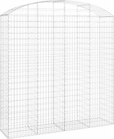 Klenutý gabionový koš 200 x 50 x 200/220 cm pozinkované železo 153480