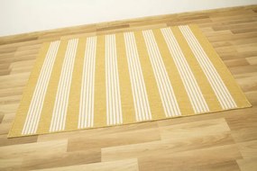 Šňůrkový oboustranný koberec Brussels 205617/10710 hořčičný