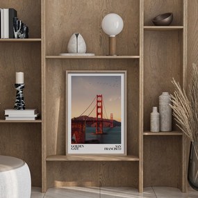Tištěný obraz s rámem 50x70 cm Golden Gate – Styler
