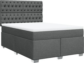 Box spring postel s matrací tmavě šedá 160x200 cm textil 3290547