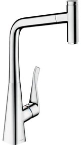 Hansgrohe Metris Select M71 Dřezová baterie se sprškou, chrom 73803000