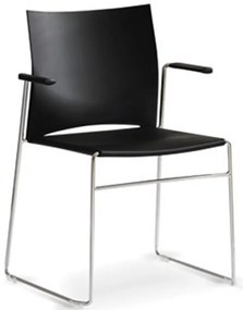 RIM - Konferenční židle WEB 100 s plastovým sedákem a područkami