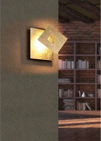 LED nástěnné svítidlo ve zlaté barvě Leano – Trio