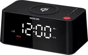 SENCOR SDC 7600 Qi černá / Digitální budík / LED displej / Bezdrátová