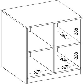 MELTA | dolní regál LG101 | 79,9 cm | šedá