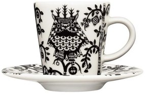 Šálek na espresso s podšálkem Taika Black 0,1 l Iittala