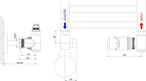 Bruckner Wicher ECK COMBI připojovací sada termostatická rohová černá mat 600.321.6