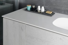 Sapho TREOS umyvadlo 131,6x51,3 cm, rockstone, levé, bílá mat TS132-0101-L