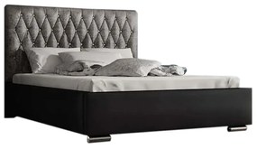 Čalouněná postel SIENA + rošt + matrace, Siena03 s krystalem/Dolaro08, 160x200