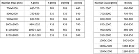 Mexen Exo, výklopná sprchová kabina, dveře 120 cm + boční stěna 100 cm, transparentní sklo, zlatá, 8182-120-100-50-00