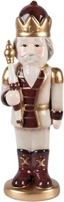 Béžová keramická dekorace Louskáček ChrisMs - 9*7*26 cm