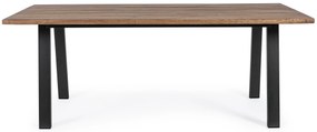 BIZZOTTO Zahradní jídelní stůl OSLO 100x200 cm s černými nohami 0806910