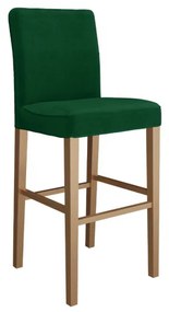 Čalouněná barová židle s opěradlem ST95, Barva křesla: přírodní, Potah: Magic Velvet 2225