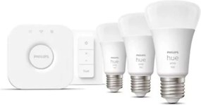 Philips Hue - Chytrá sada se 3 žárovkami, můstkem Bridge a ovladačem 929002469204