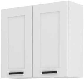Horní kuchyňská skříňka Lucid 80 G 72 2F (bílá + bílá). 1041035