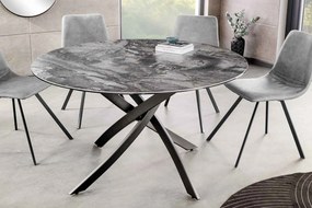 Kulatý jídelní keramický stůl Halia 120 cm taupe - otevřené balení