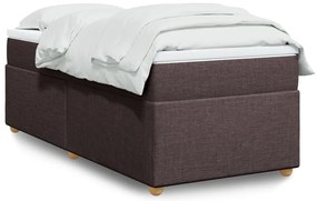 Box spring postel s matrací tmavě hnědá 90x190 cm textil