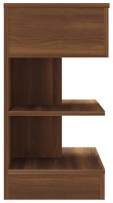 Noční stolek hnědý dub 40 x 35 x 65 cm kompozitní dřevo - Default Title