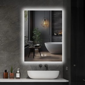 92031 IREDA Koupelnové zrcadlo s LED osvětlením, 70 x 50 cm