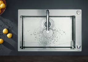 Hansgrohe M71, dřezová baterie M7120-H200 s výsuvnou sprškou, 2-otvorová instalace, sBOX, chromová, 73818000