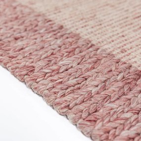 Světle růžový ručně tkaný koberec s příměsí vlny 200x290 cm Rue – Flair Rugs
