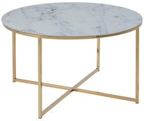 Alisma konferenční stolek R80 šedá / zlatá