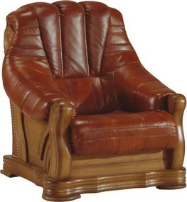 Casarredo - Komfort nábytek Rustikální řeslo DEREK II kůže | potah: kůže K-18,barva: moření 01 bílá