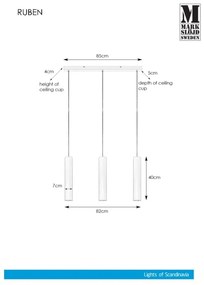 Markslöjd 107883 - Lustr na lanku RUBEN 3xGU10/35W/230V