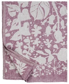 Lněný ručník Villiyrtit, len bordový, Rozměry  48x70 cm