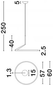 LED stmívatelné designové stropní svítidlo Tilia