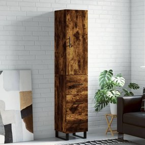 Skříň highboard kouřový dub 34,5 x 34 x 180 cm kompozitní dřevo 3198878