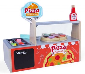 Dřevěná pizzerie pro děti spolu s doplňky