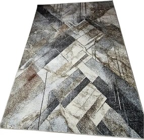 HU Šedo-béžový moderní koberec Villa 856 Rozměr: 60x100 cm