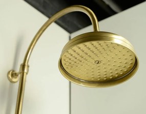Reitano Rubinetteria, ANTEA sprchový sloup k napojení na baterii, hlavová a ruční sprcha, bronz, SET036