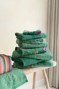 Pip Studio ručníky z bavlněného froté Tile de Pip, zelené (Luxusní ručníky z bavlněného froté v designu Tile de Pip v zelené barvě )
