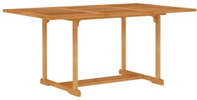Zahradní stůl 150 x 90 x 75 cm masivní teakové dřevo,  315103