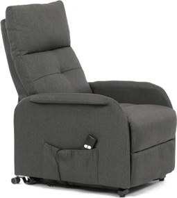 Polohovací křeslo šedé, elektrické TV-5482 GREY2