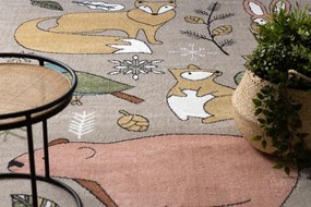 Dywany Łuszczów Dětský kusový koberec Fun Forester beige ROZMĚR: 280x370