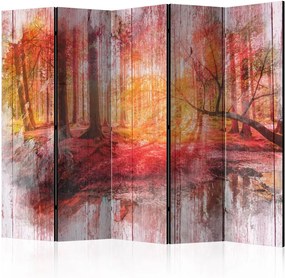 Paraván Autumnal Forest Dekorhome 225x172 cm (5-dílný)