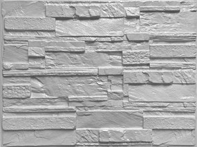Obkladové panely 3D PVC 22, rozměr 440 x 580 mm, ukládaný kámen šedý, IMPOL TRADE
