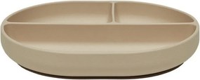 Béžový silikonový dětský talíř 17x21,5 cm Enkei – OYOY Mini