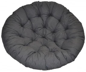 Ratanový papasan průměr 115 cm - polstr tmavě šedý melír