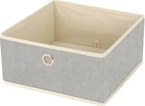 MSV prodyšný zásuvkový box šedý / polypropylen / 26.5 x 26.5 x 13 cm