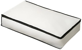 Arte Regal Textilní úložný box na uschování oblečení a ložního prádla, WHITE KIPIT, 80x45x15, bílý