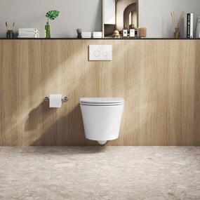 Sapho Paco závěsná wc mísa 36 x 53 cm Vortex Rimless keramika bílá PZ1012V